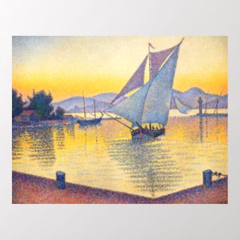 Paul Signac - The Port at Sunset, Opus 236 Wall Decal | Zazzle