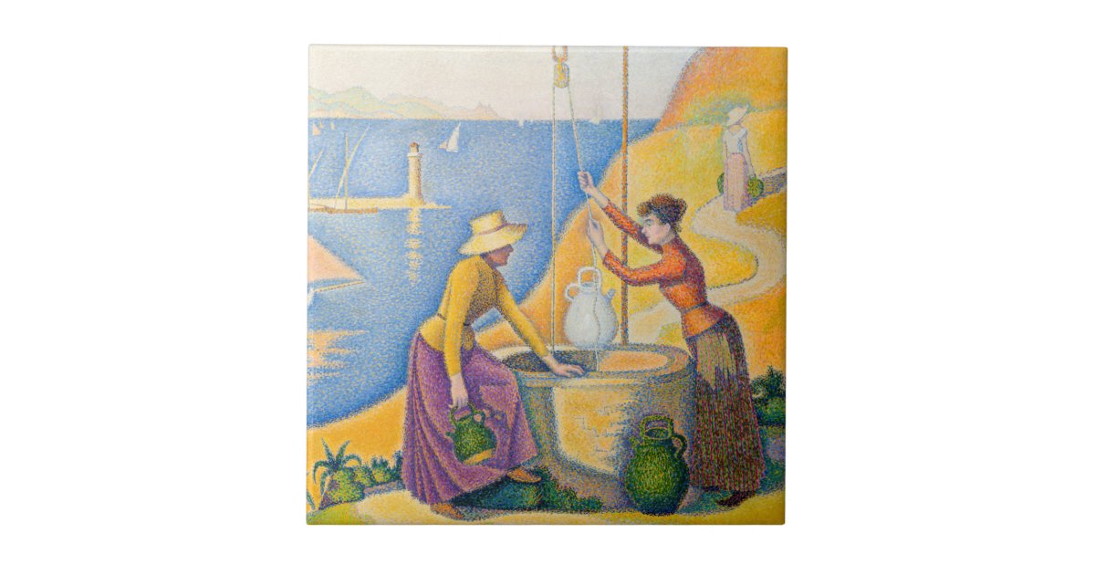 Paul Signac - Women at the Well Ceramic Tile | Zazzle