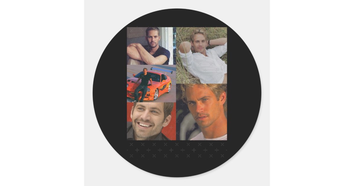 Paul Walker Collage Sticker | Zazzle