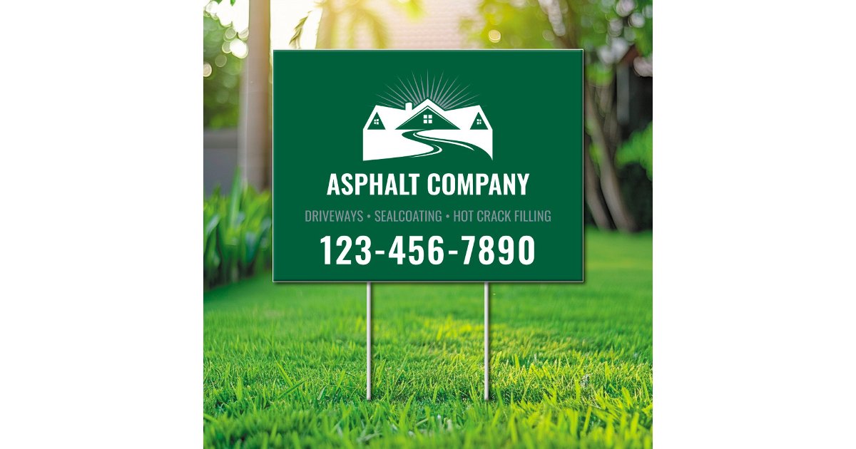 Paving Sign Asphalt Sign Sealing Sign | Zazzle