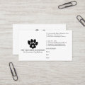 Paw Minimalist Pet Branding Appointment Reminder Business Card | Zazzle