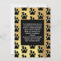 Paw Pet Veterinarian Graduation Party Invitation | Zazzle