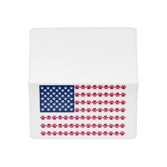 Paw Print American Flag Checkbook Cover | Zazzle