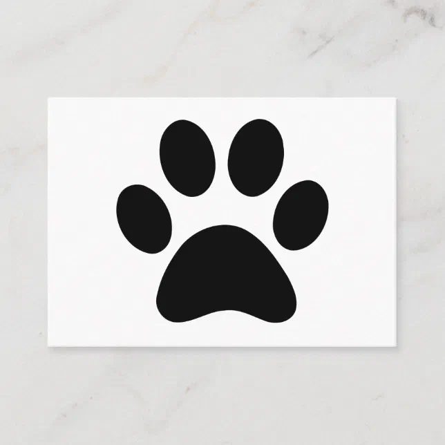 PAW PRINT BUSINESS CARD | Zazzle