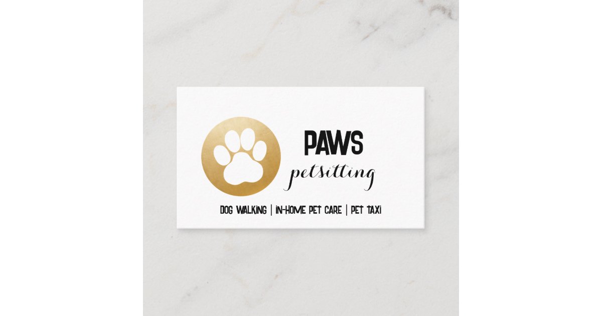 Paw Print Business Card | Zazzle