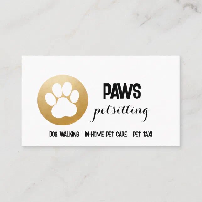 Paw Print Business Card | Zazzle