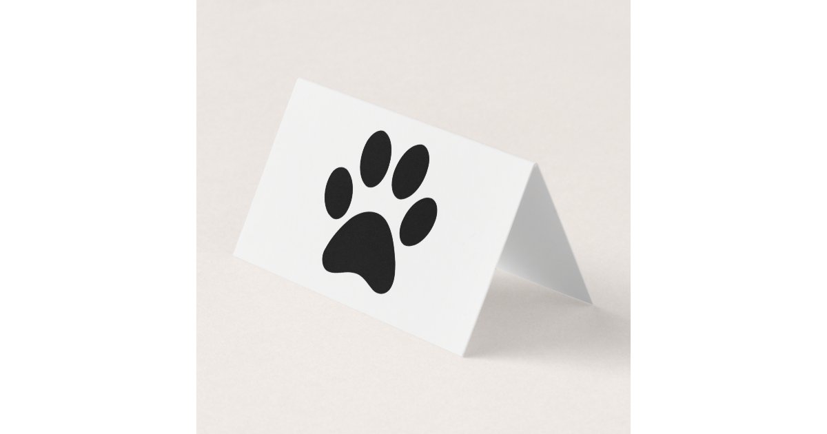 PAW PRINT BUSINESS CARD | Zazzle