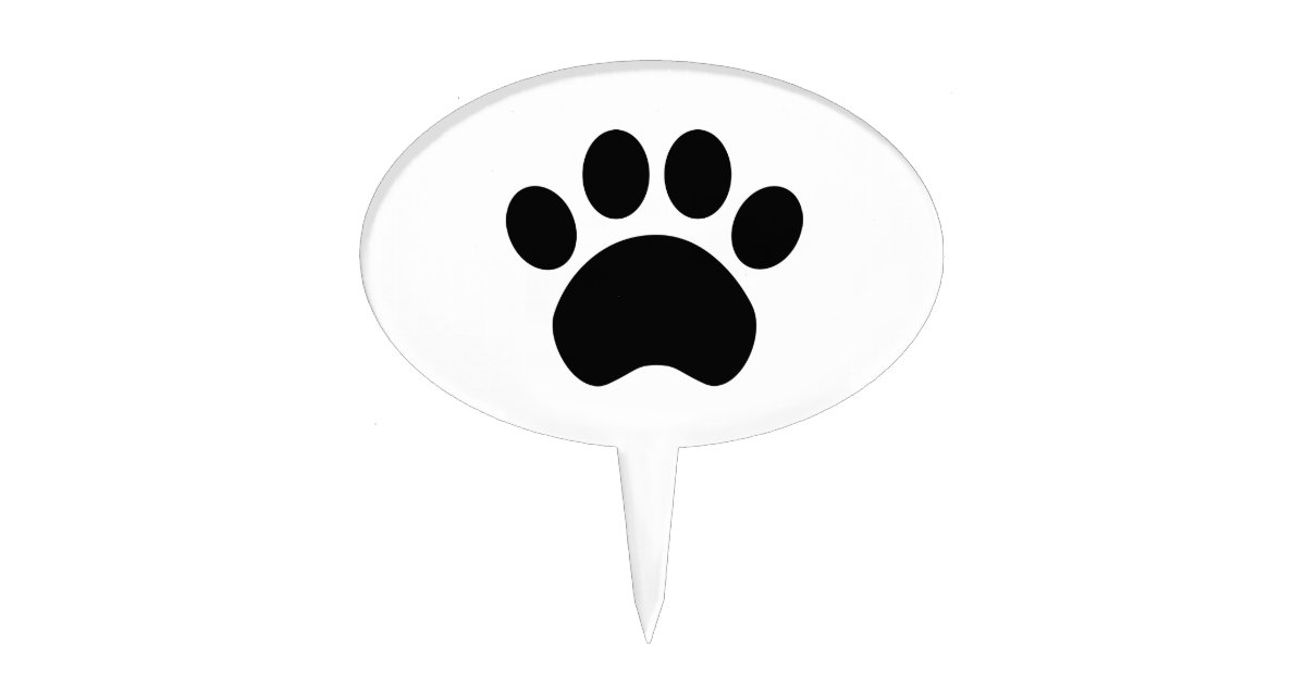 Paw Print Cake Topper | Zazzle