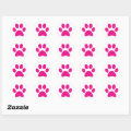 Paw Print Classic Round Sticker | Zazzle