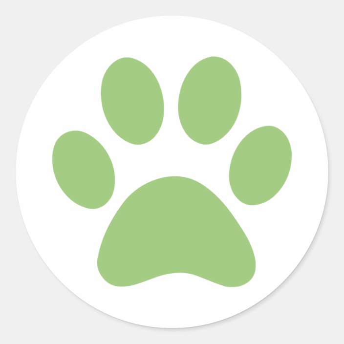Paw Print Classic Round Sticker | Zazzle.com