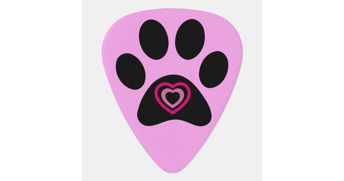 Paw Print Guitar Pick | Zazzle