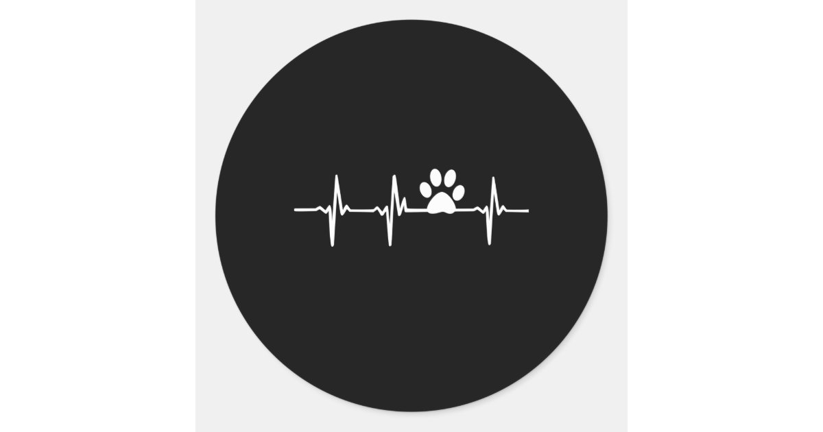 Paw Print Hebeat Veterinarian Vet Tech Classic Round Sticker | Zazzle