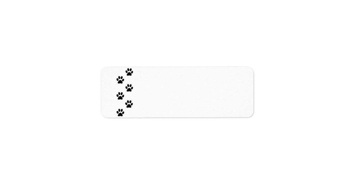 Paw Print Label | Zazzle