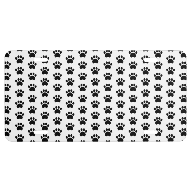 Paw Print License Plate | Zazzle