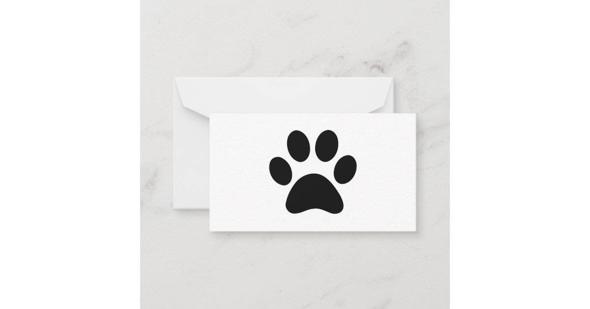 PAW PRINT NOTE CARD | Zazzle