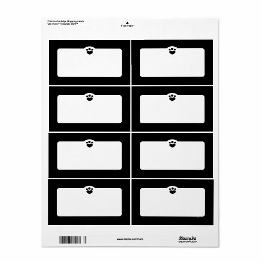 Paw Print Off-Leash Art™ Pet Simple Black Label | Zazzle