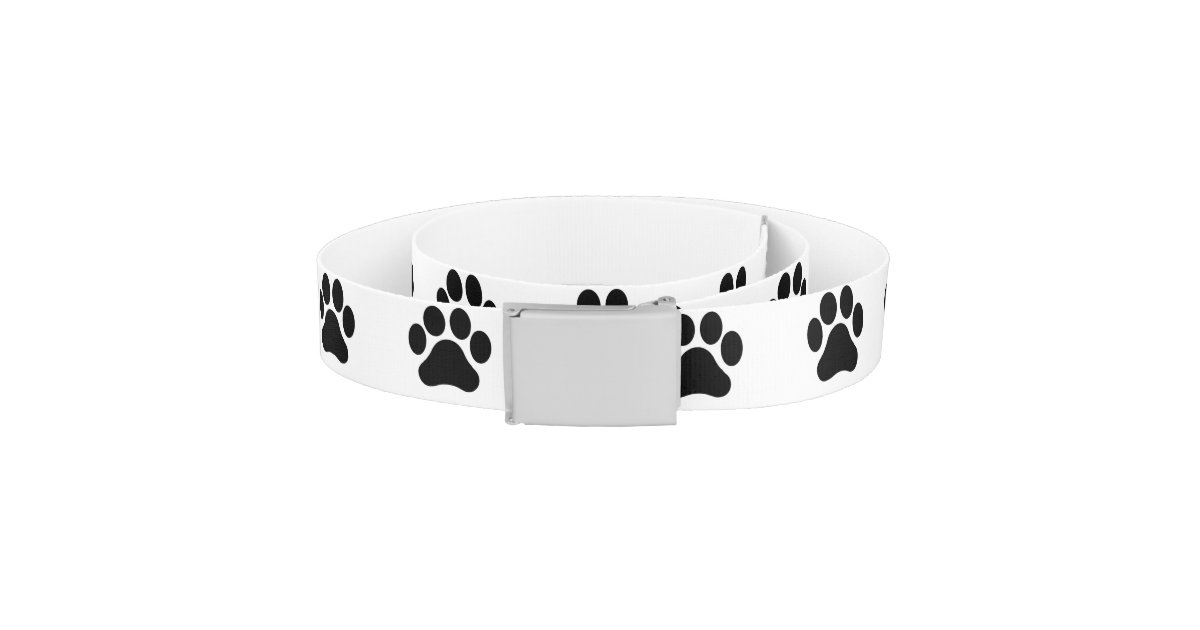 Paw Print Pattern Belt | Zazzle