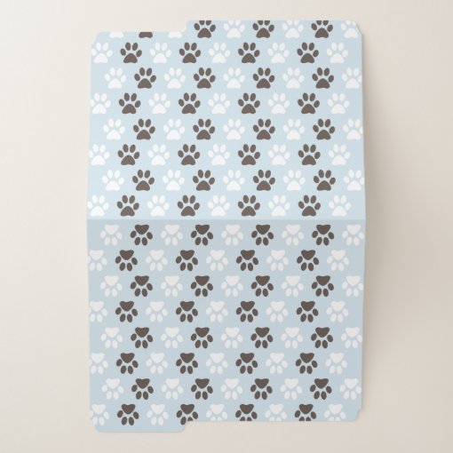 Paw Print Pattern File Folder | Zazzle