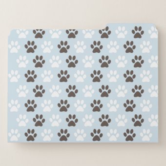 Paw Print Pattern File Folder | Zazzle