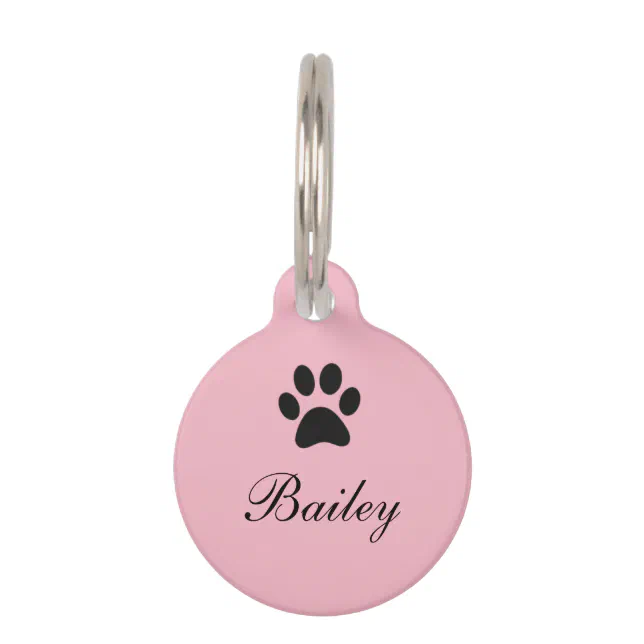 Paw Print Pet Tag | Zazzle