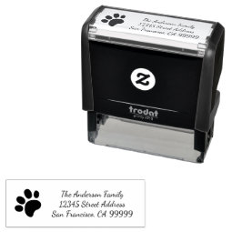 Paw Print - Self Inking Address Stamp | Zazzle