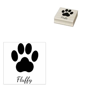 Paw Print Signature Rubber Stamp | Zazzle