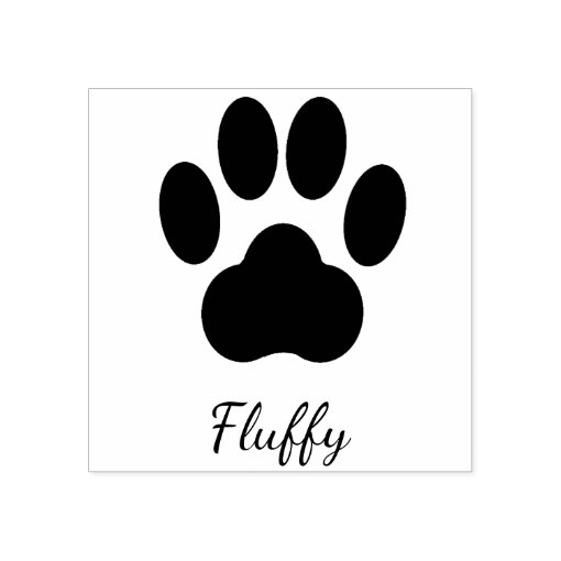 Paw Print Signature Rubber Stamp | Zazzle