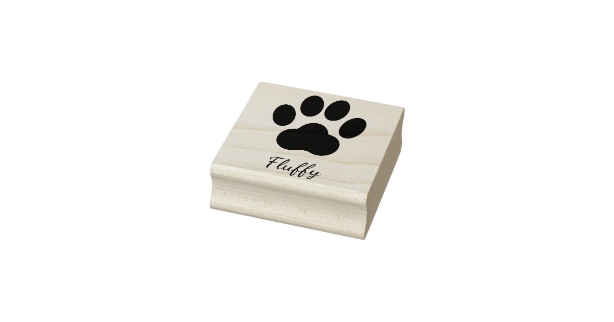 Paw Print Signature Rubber Stamp | Zazzle