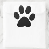 Paw Print Square Sticker | Zazzle