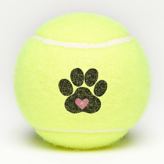 Paw Print Tennis Ball | Zazzle.com