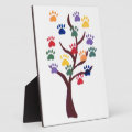 Paw Print Tree Design - Multi-Color Plaque | Zazzle