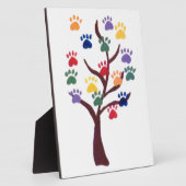 Paw Print Tree Design - Multi-Color Plaque | Zazzle