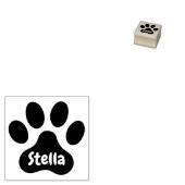 Paw print with personalized name signature rubber stamp | Zazzle