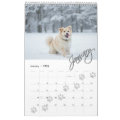 Paw Prints 12 Month Your Family Pet Photos Calendar | Zazzle