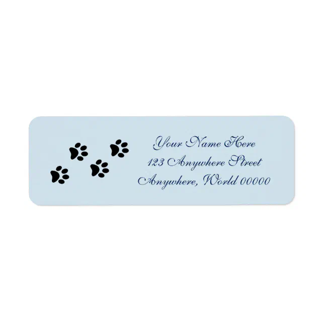Paw Prints Address Labels | Zazzle