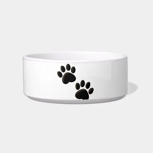 Paw Prints Dog Bowl | Zazzle