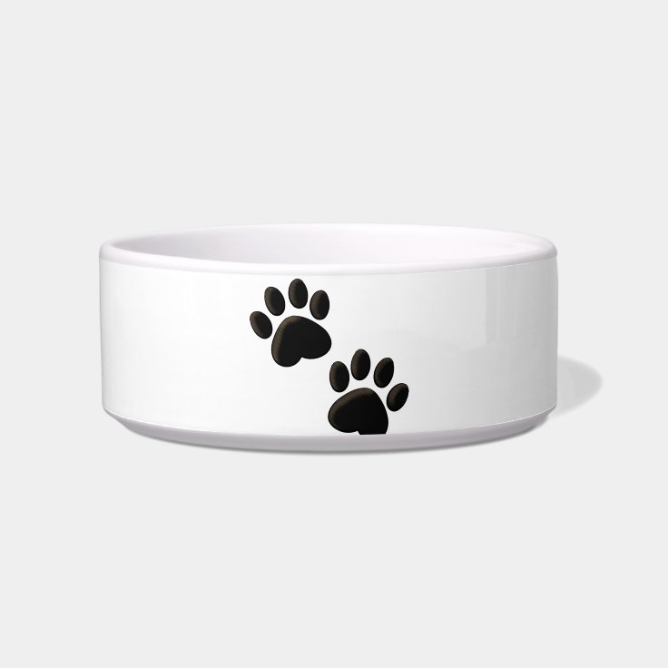 Paw Prints Dog Bowl | Zazzle