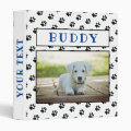 Paw Prints Keepsake Pet Dog Photo Album Binder | Zazzle