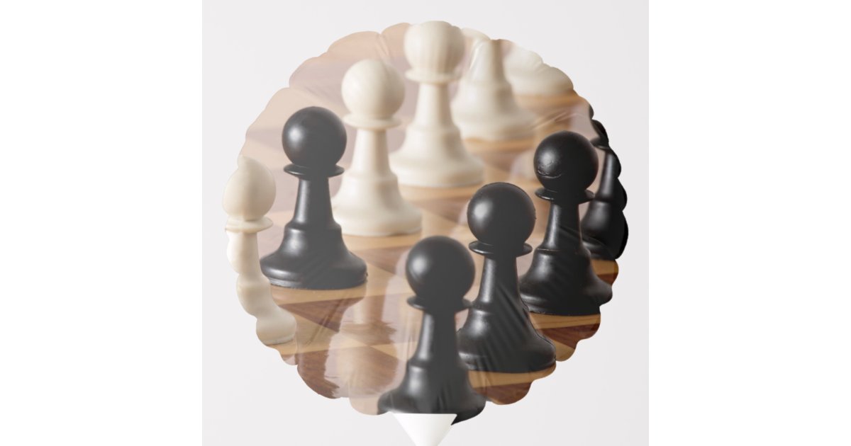 Pawns on Chess Board Balloon | Zazzle