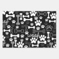 Paws & Bones Pet Theme Wrapping Paper Sheets | Zazzle