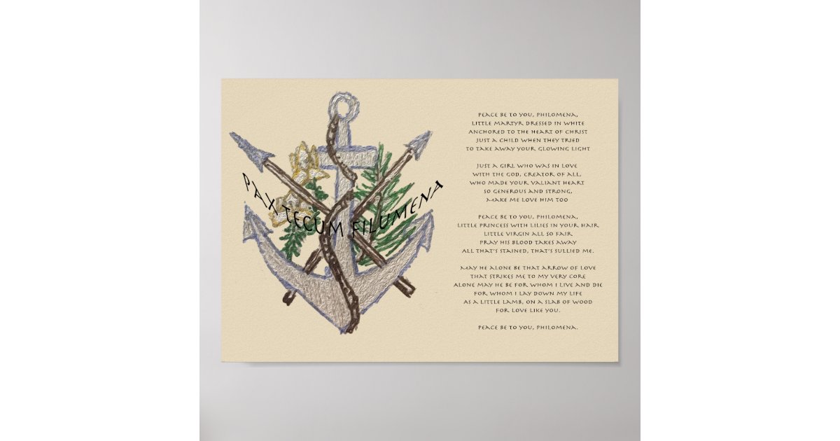 Pax Tecum Filumena with Poem Poster | Zazzle
