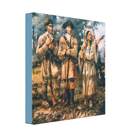 Paxson Vintage Lewis & Clark at Three Forks Canvas Print | Zazzle.com