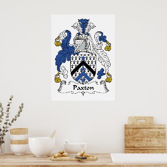 Paxton Family Crest Poster | Zazzle