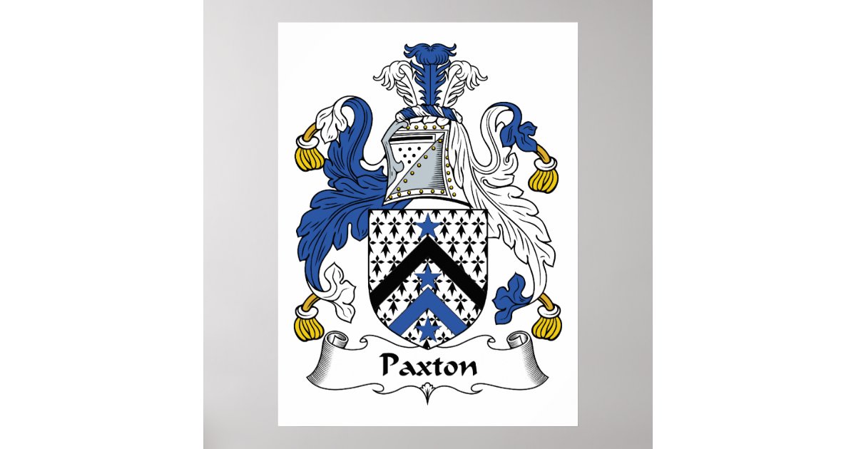 Paxton Family Crest Poster | Zazzle