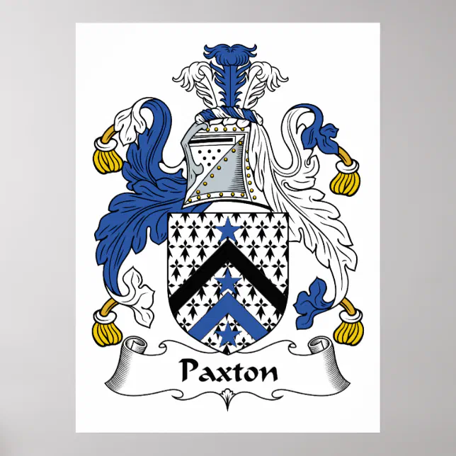 Paxton Family Crest Poster | Zazzle