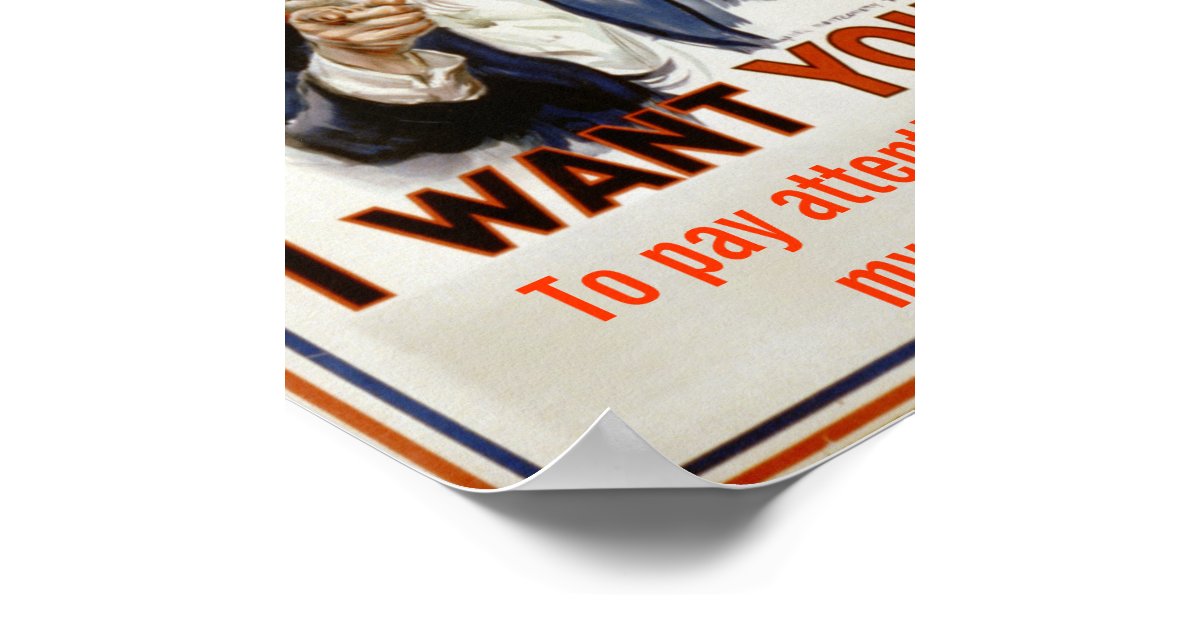 "Pay attention in class" Poster | Zazzle