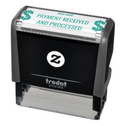 "PAYMENT RECEIVED AND PROCESSED" Rubber Stamp | Zazzle