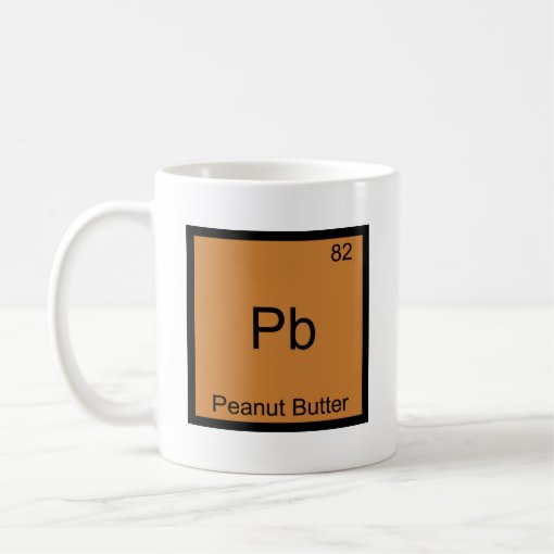 Pb - Peanut Butter Chemistry Periodic Table Symbol Coffee Mug | Zazzle