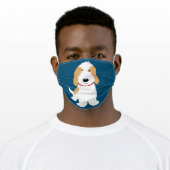 PBGV Cartoon Dog Cute Dog Lover's Adult Cloth Face Mask | Zazzle