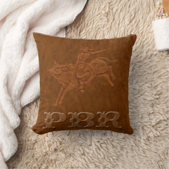 "PBR" Western Rodeo Pillow | Zazzle